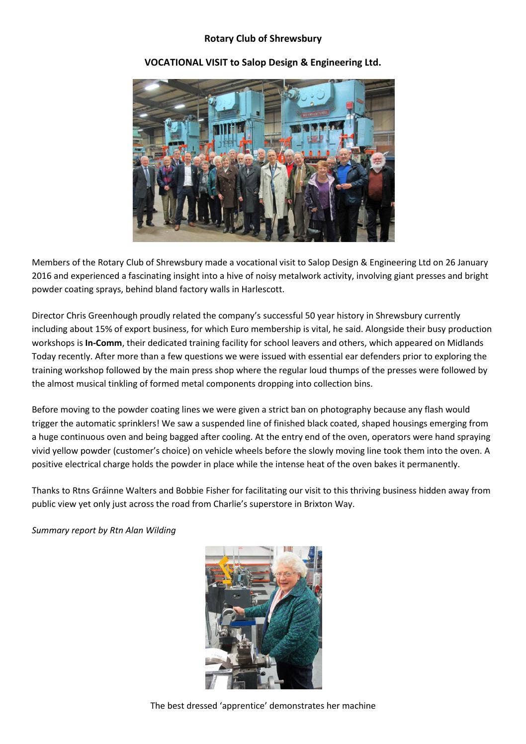 Rty salop design visit by Alan Wilding - Issuu