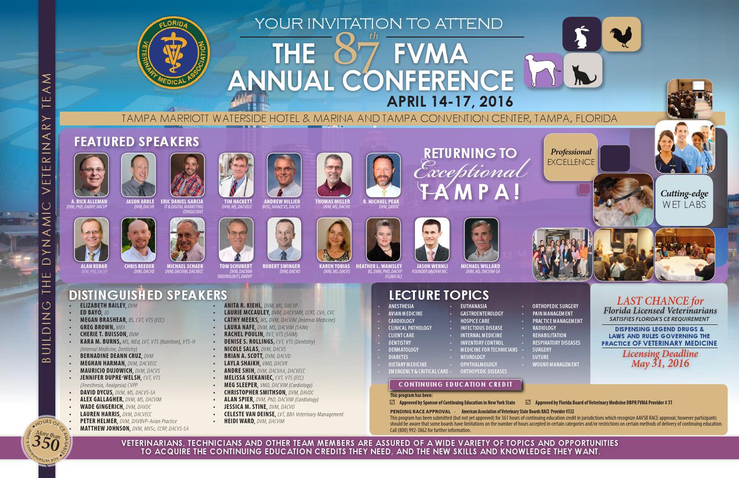 FVMA Annual Conference 2016 - Save the Date by FVMA - Issuu