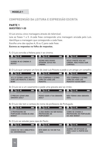 Exames de Português CAPLE-UL: CIPLE, DEPLE, DIPLE by Grupo Lidel - Issuu