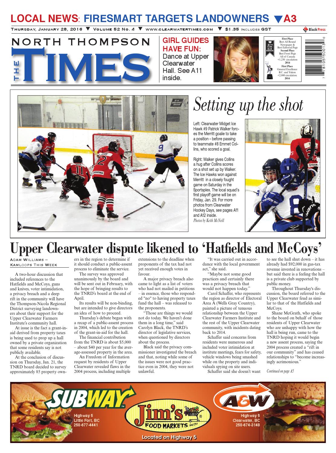 Clearwater Times, January 28, 2016 by Black Press Media Group - Issuu