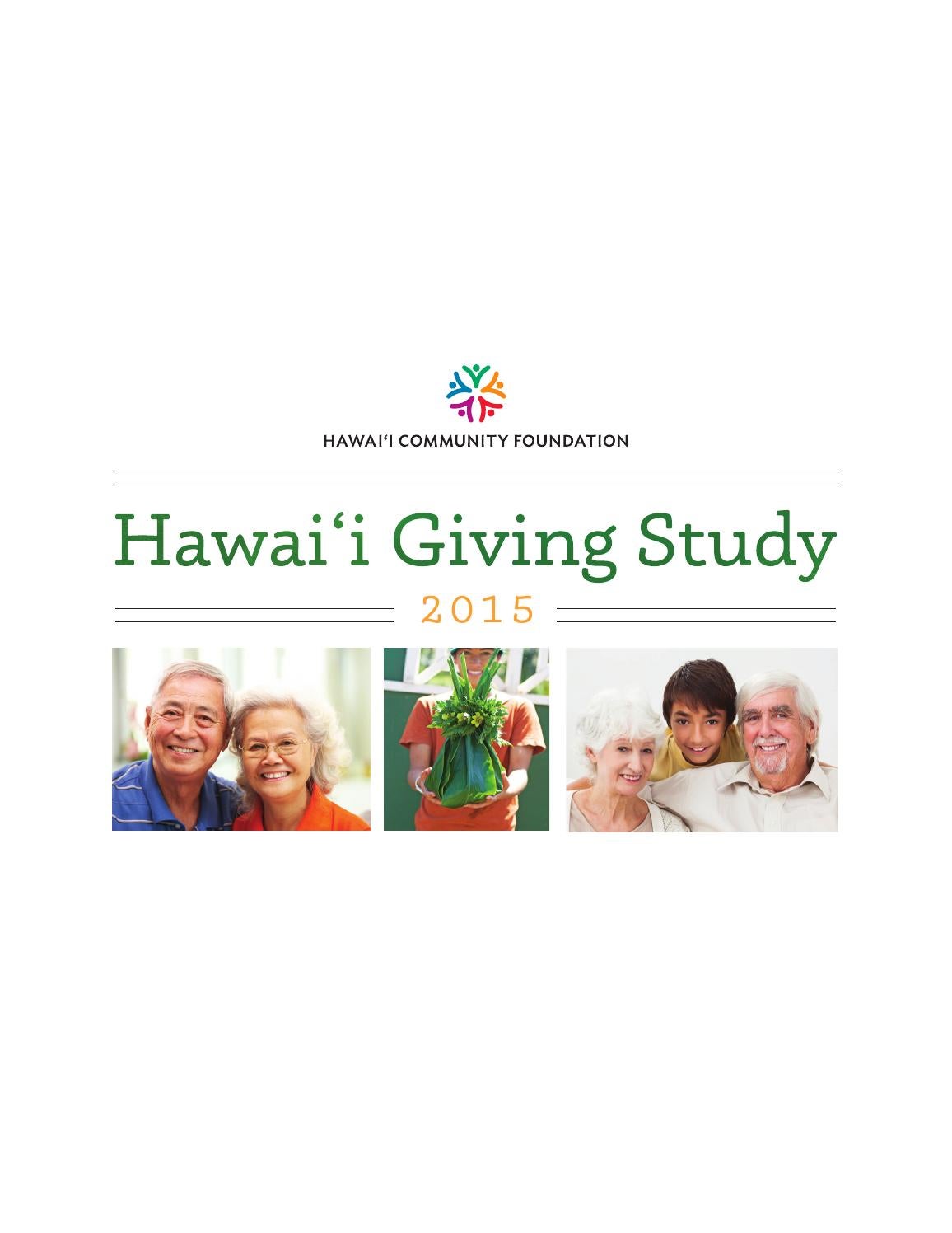 Hawaii Giving Study 2015 by Hawaii Community Foundation - Issuu