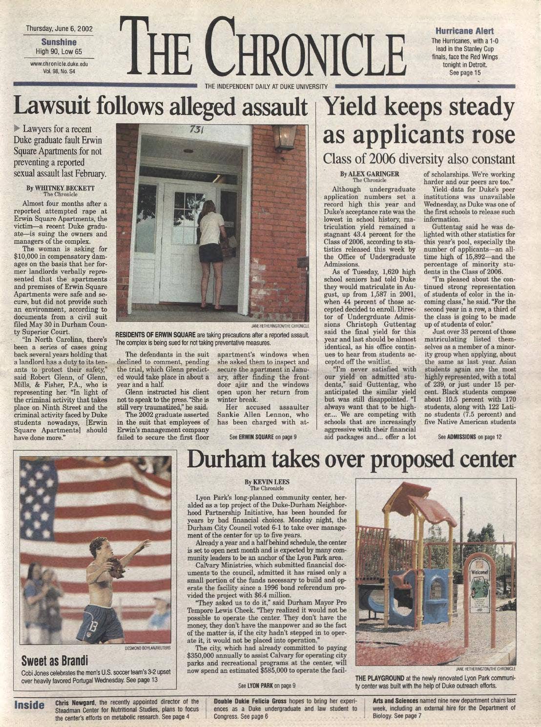 June 6, 2002 by Duke Chronicle Print Archives - Issuu