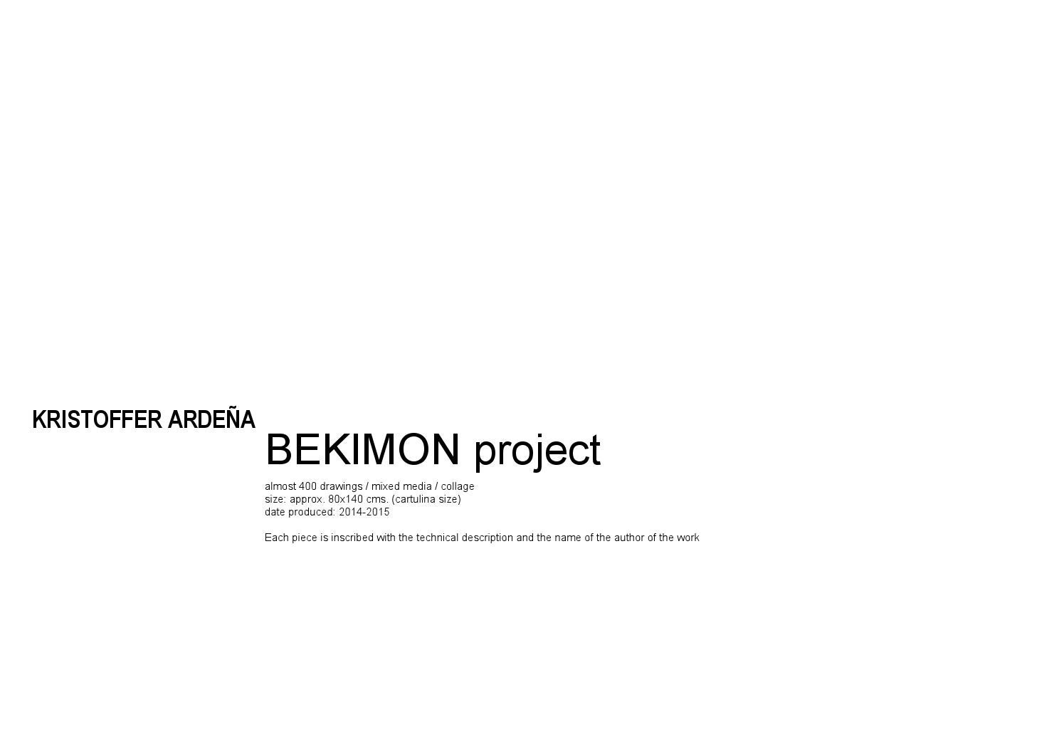Bekimon project rough draft proposal by Kristoffer Ardeña - Issuu