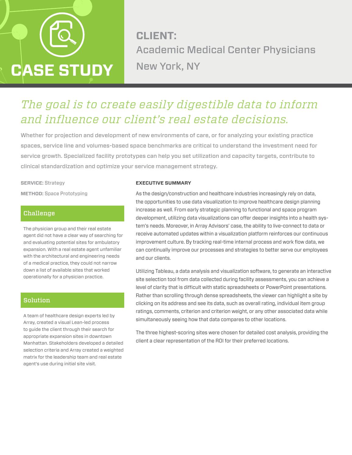 Case Study: Academic Medical Center Physicians by Array Advisors - Issuu