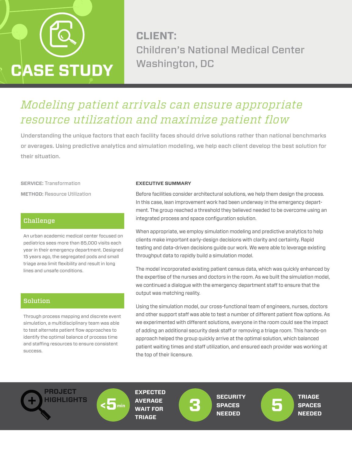 Case Study: Children's National Medical Center by Array Advisors - Issuu