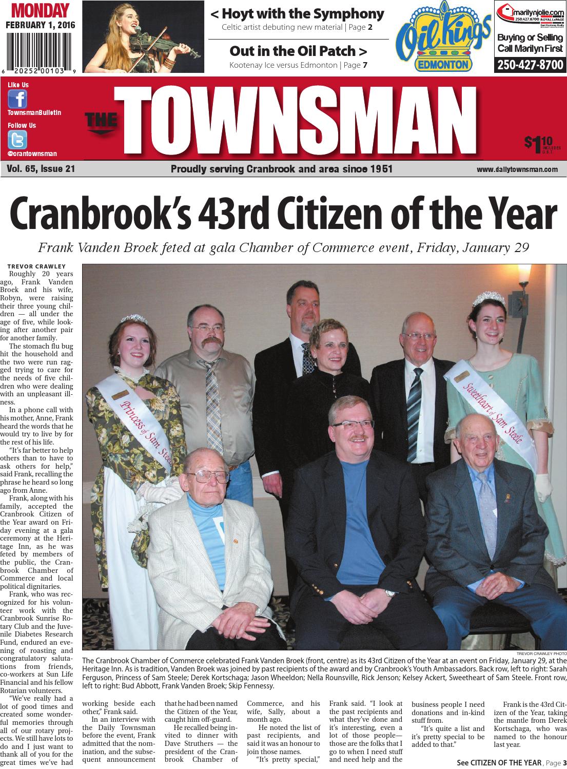 Cranbrook Daily Townsman, February 01, 2016 by Black Press Media Group ...