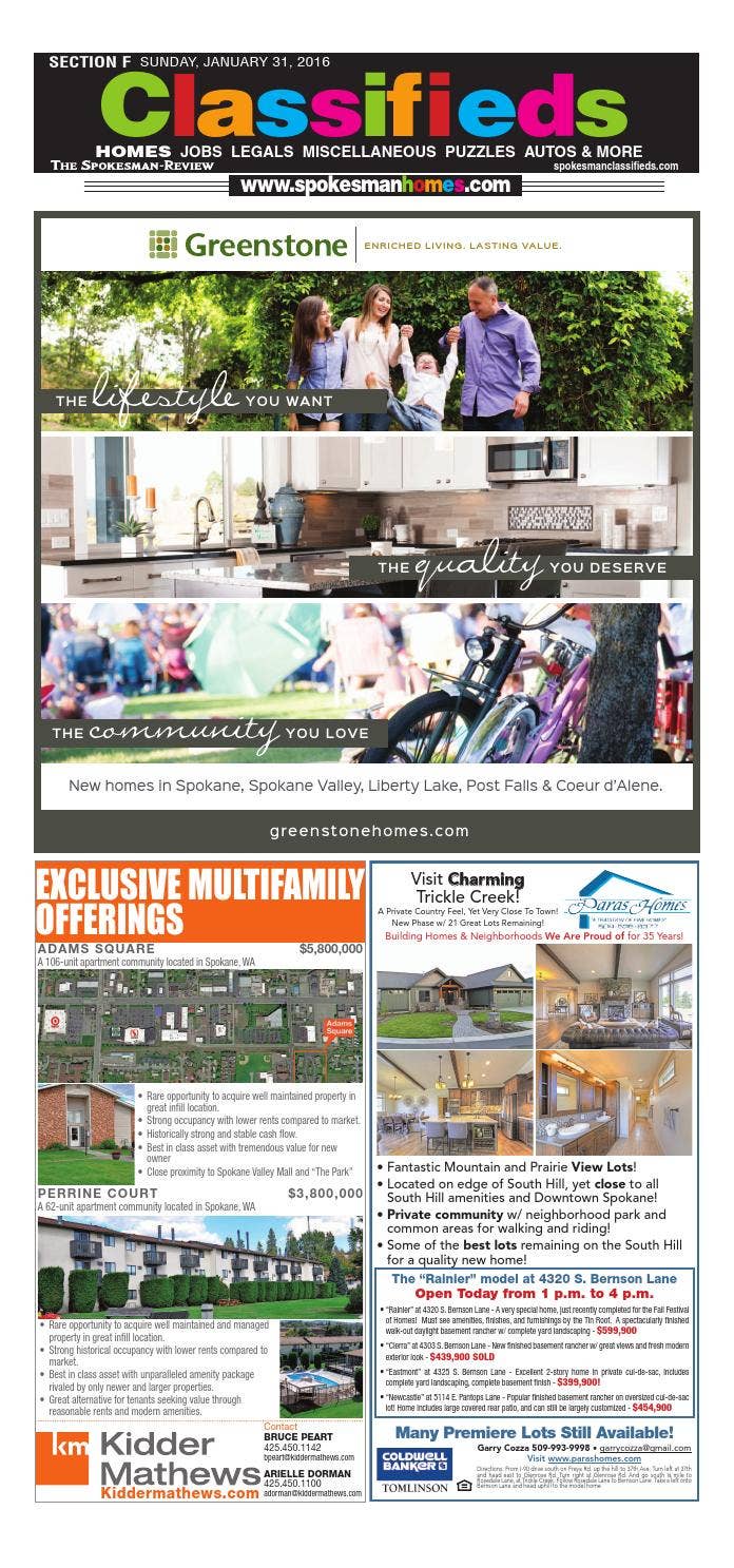Sunday real estate 013116 by Cowles Publishing - Issuu