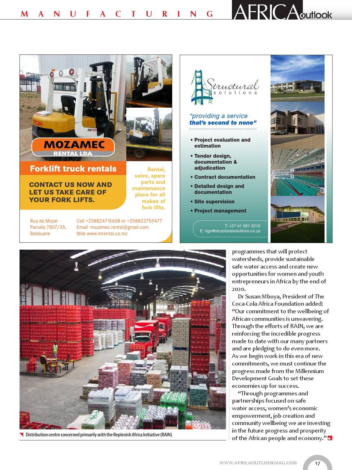 COCA-COLA SABCO MOZAMBIQUE by Outlook Publishing - Issuu