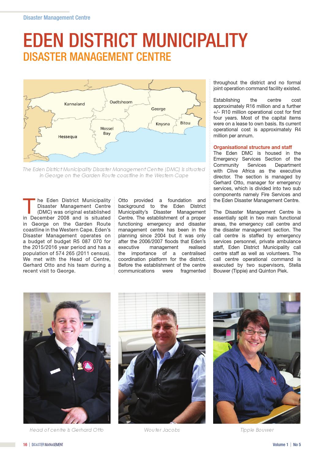 Disaster Management Journal Vol 1 No 5 by Fire and Rescue International ...