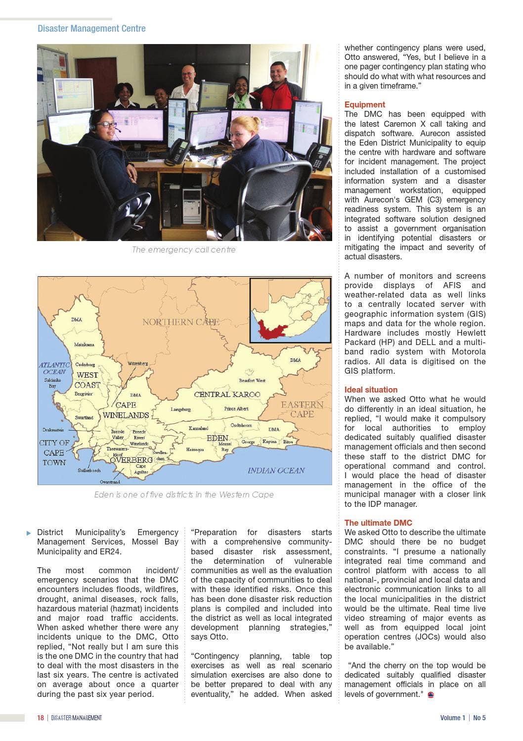 Disaster Management Journal Vol 1 No 5 by Fire and Rescue International ...