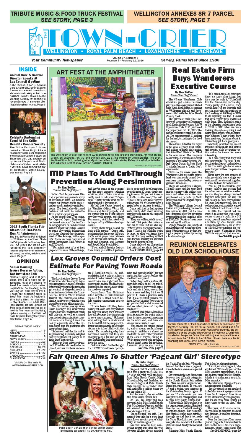 Town-Crier Newspaper February 5, 2016 by Wellington The Magazine LLC ...