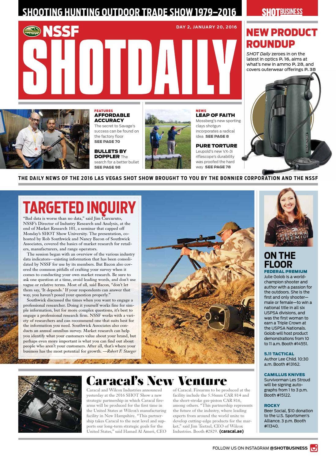 SHOT Daily — Day 2 — 2016 SHOT Show by SHOT Business - Issuu