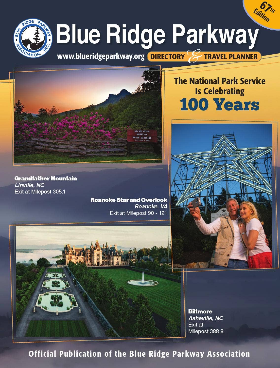 Blue Ridge Parkway Directory & Travel Planner - 67th Edition by Blue ...