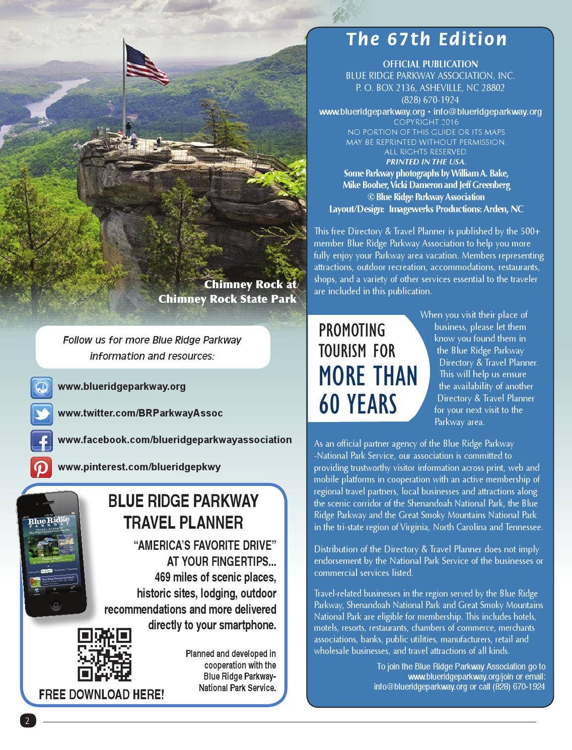 Blue Ridge Parkway Directory & Travel Planner - 67th Edition by Blue ...