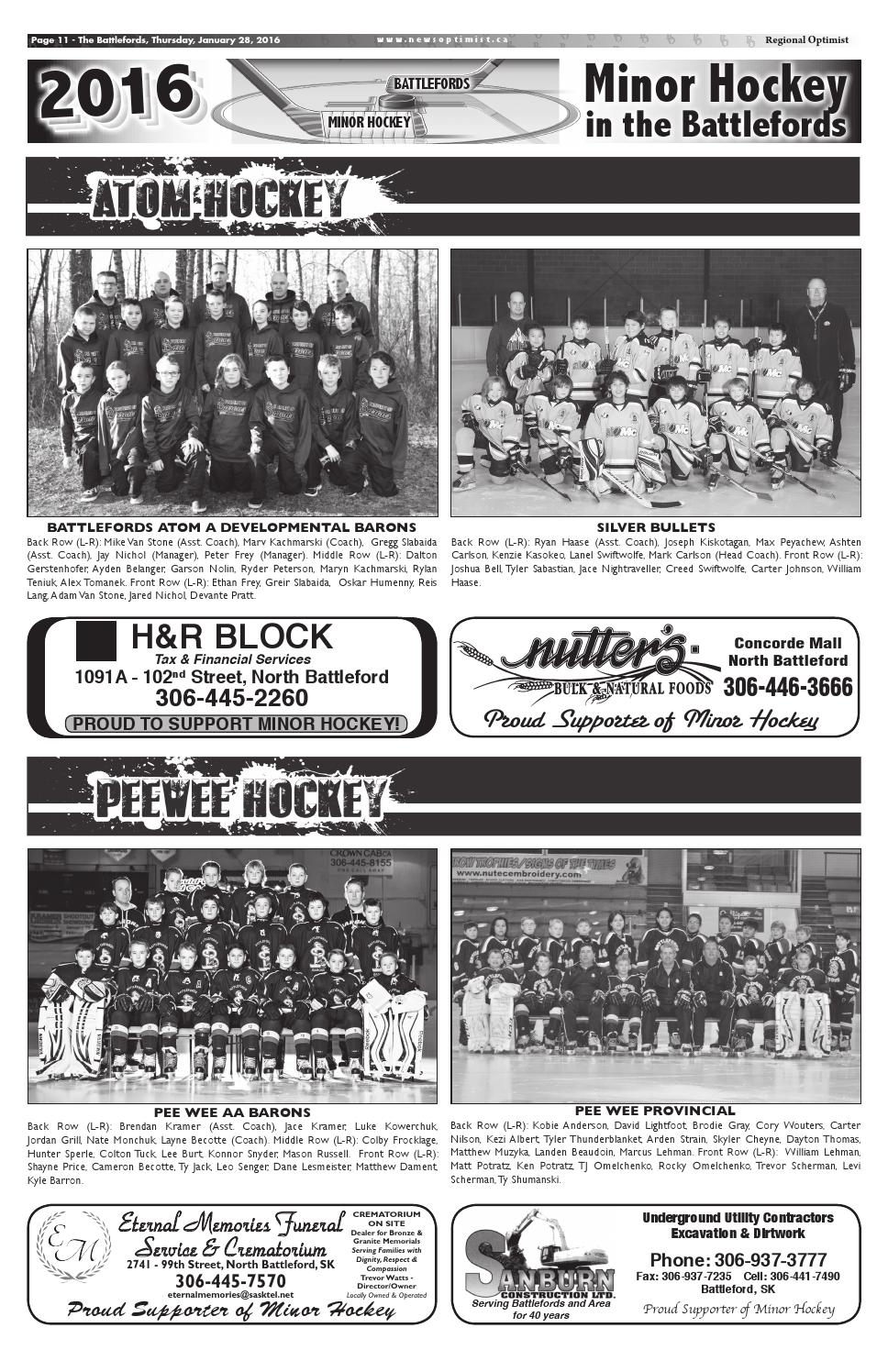 Battlefords minor hockey 2016 by Battlefords News Optimist - Issuu