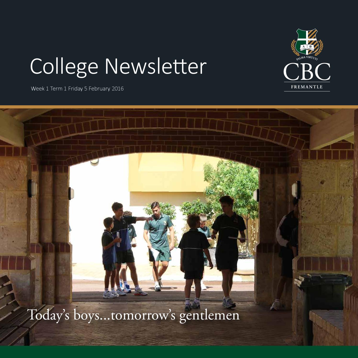 CBC Fremantle College Newsletter Term 1 Week 1 by CBC Fremantle - Issuu