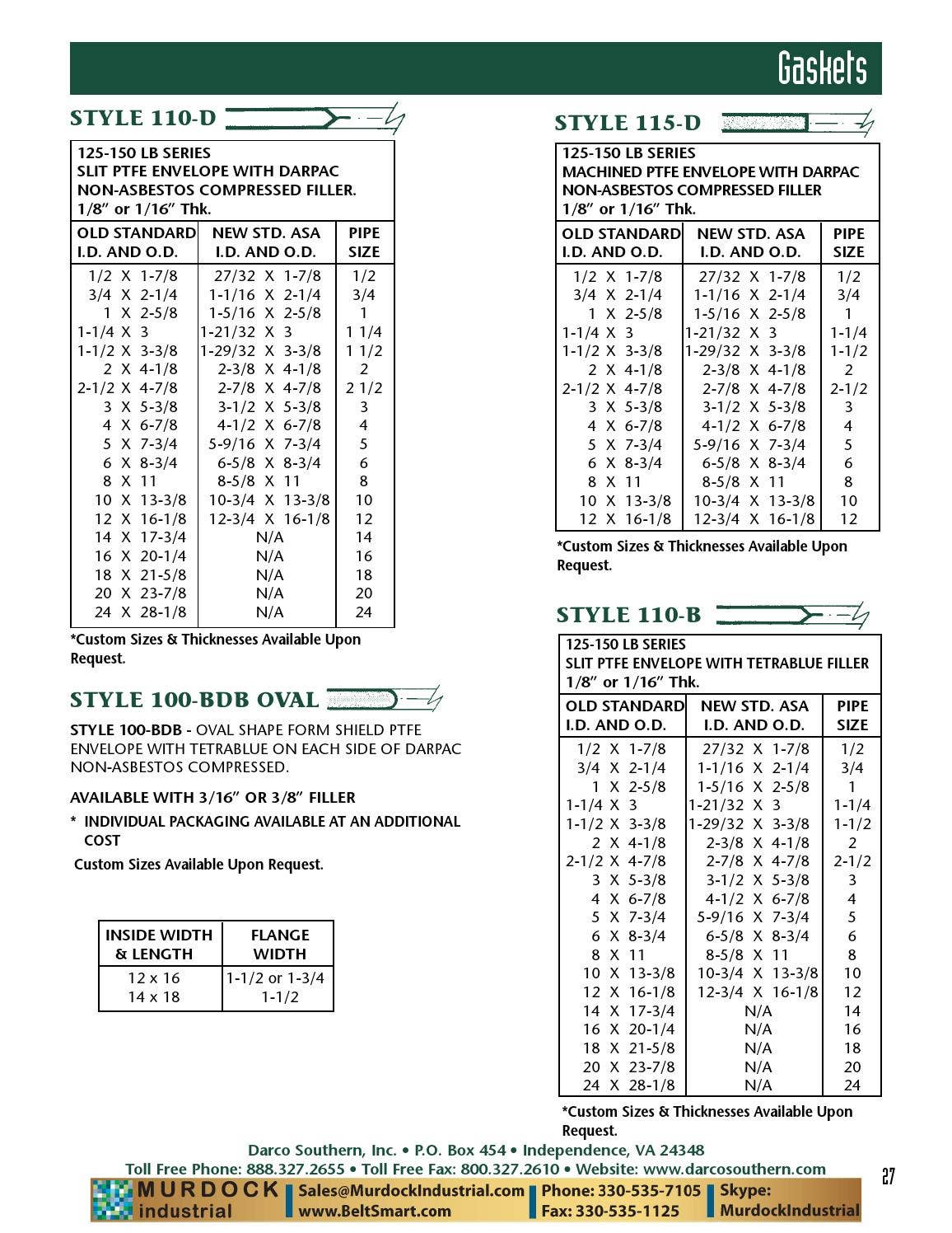 Darco southern tetraglass tadpole tape gasket rope tetraglas 3000 ...