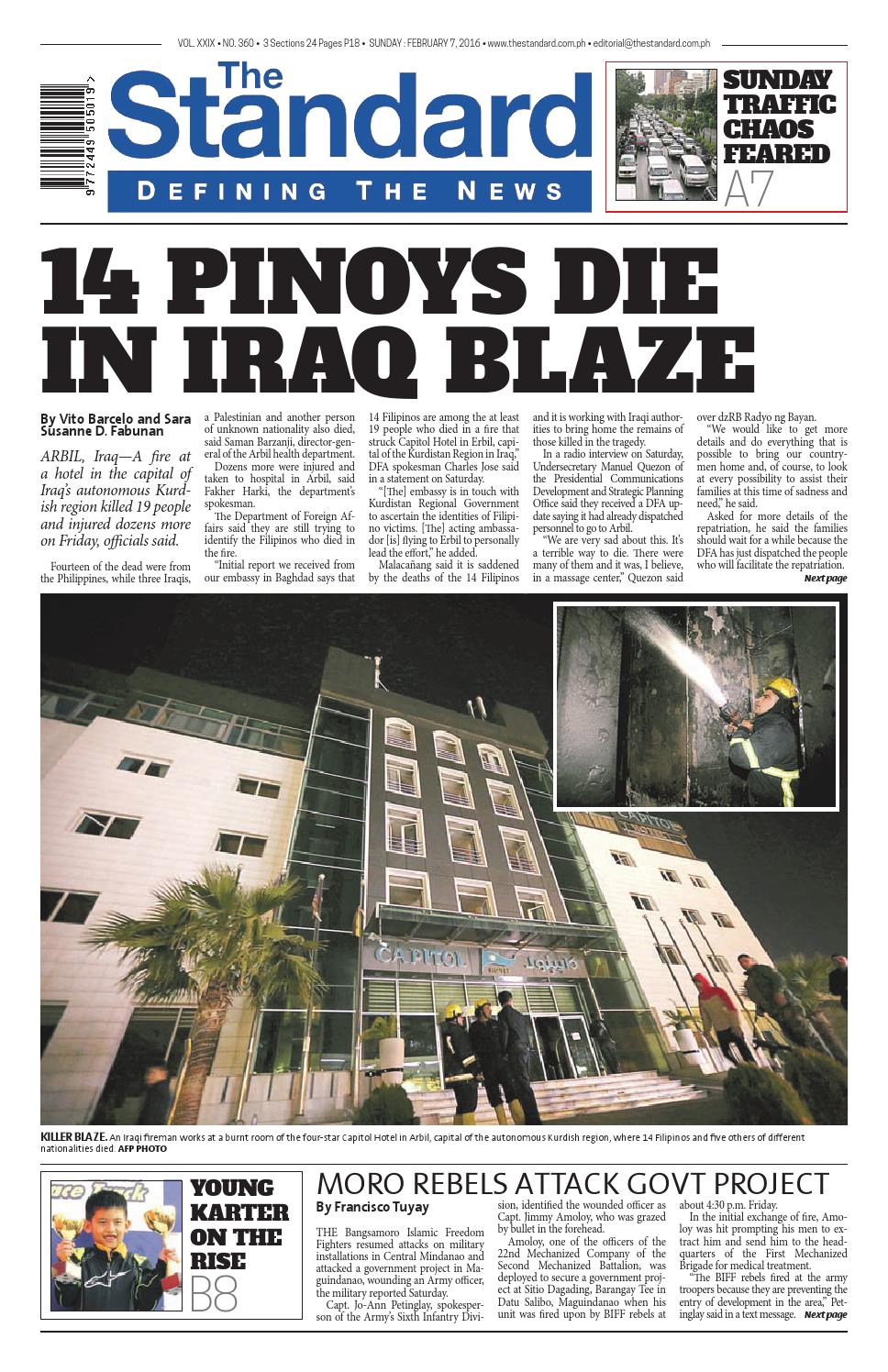 The Standard - 2016 February 7- Sunday by Manila Standard - Issuu