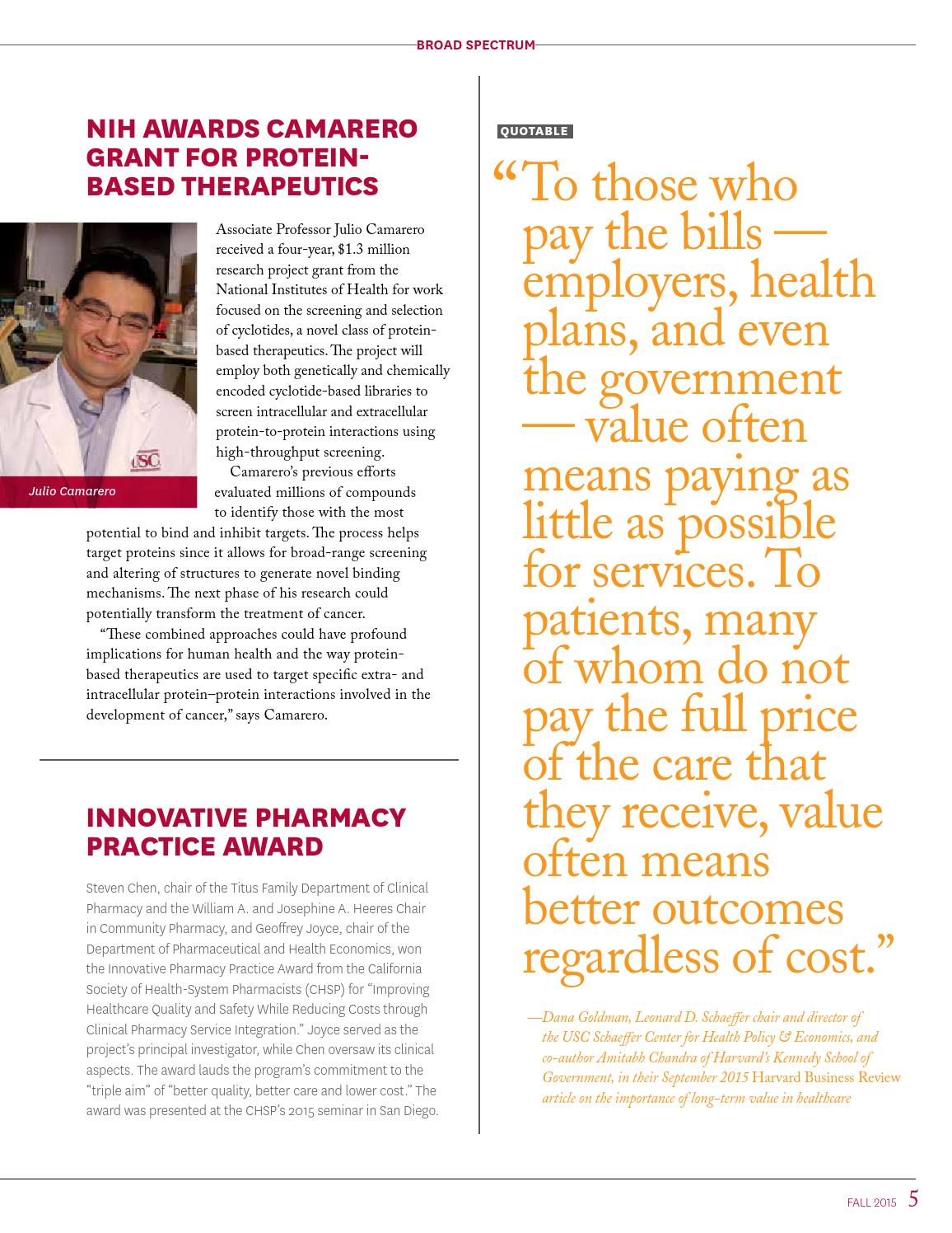 USC Pharmacy Magazine Fall 2015 Issue by University of Southern ...