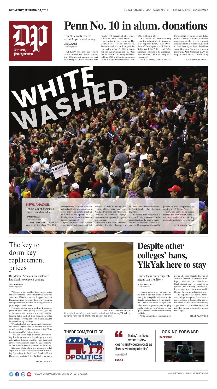 February 10, 2016 by The Daily Pennsylvanian - Issuu
