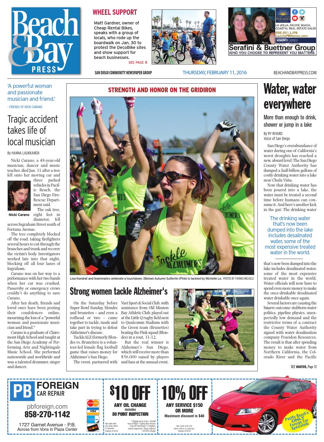 Beach & Bay Press, February 11th, 2016 by San Diego Community Newspaper ...