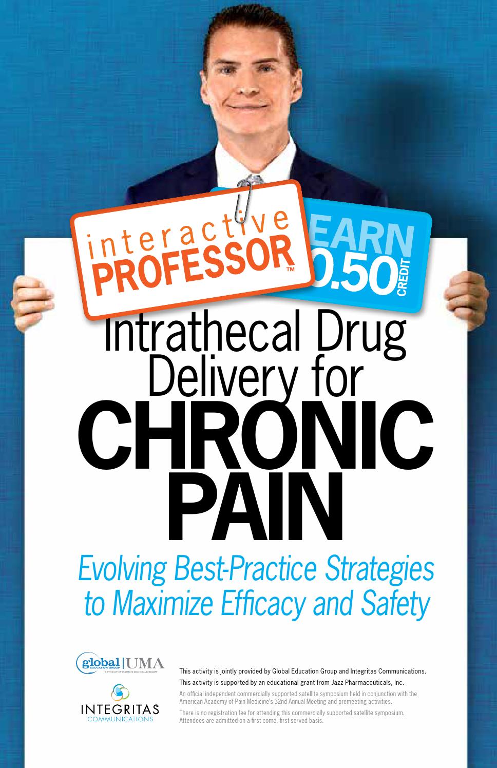 Intrathecal Drug Delivery for CHRONIC PAIN by Integritas Communications ...