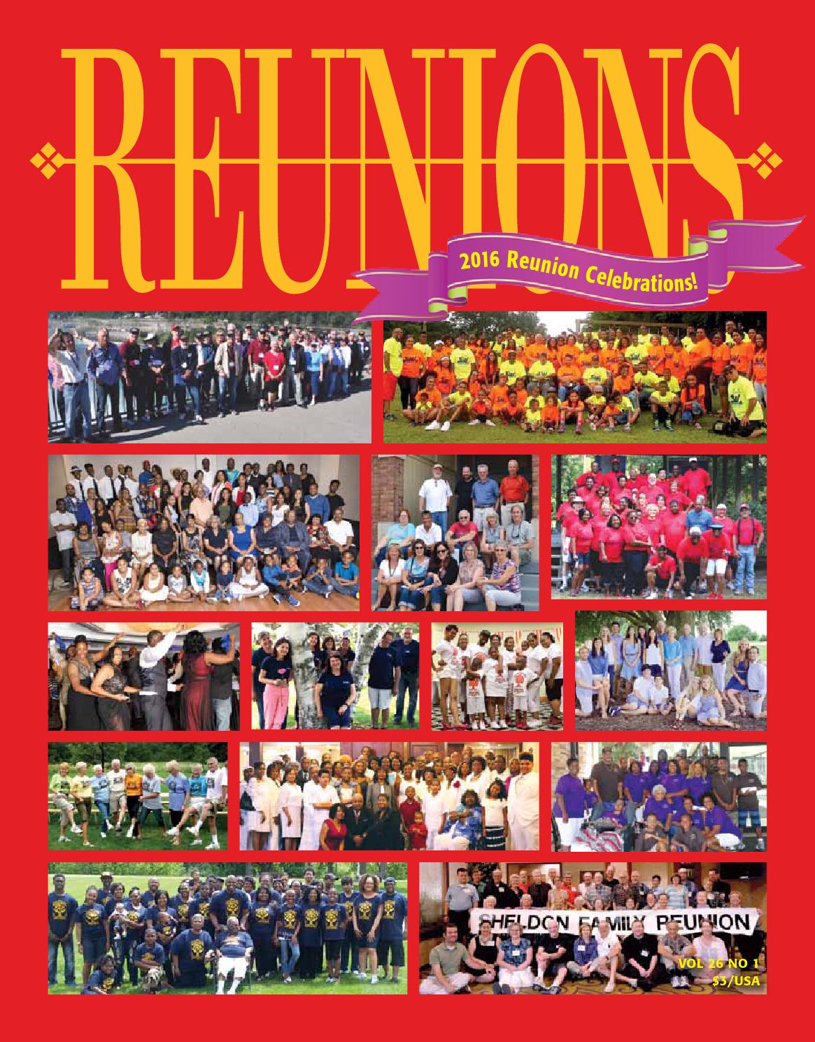 Reunions Magazine Volume 26, Number 1. Reunion Celebrations Issue ...