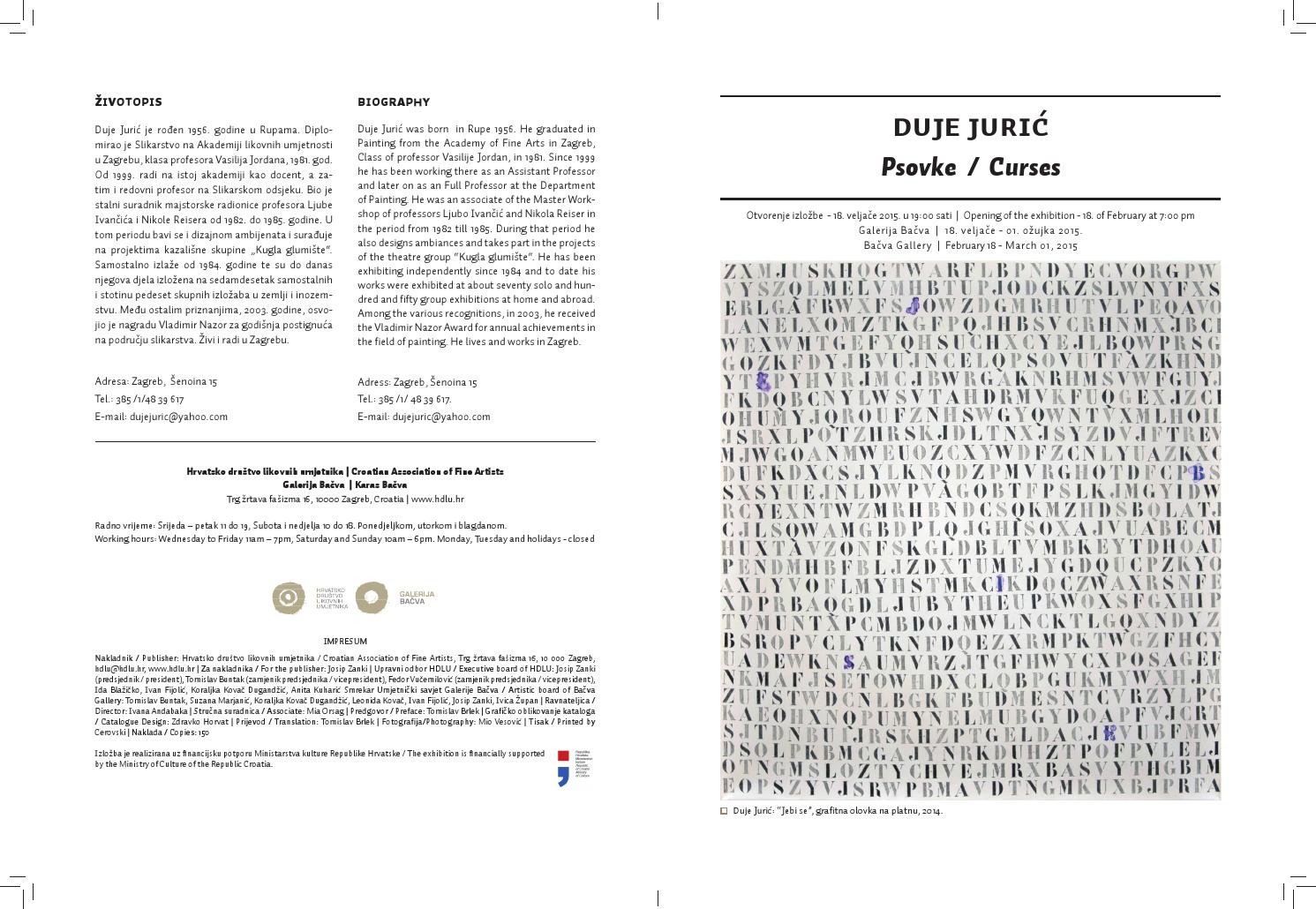Duje Jurić - Psovke by HDLU - Issuu