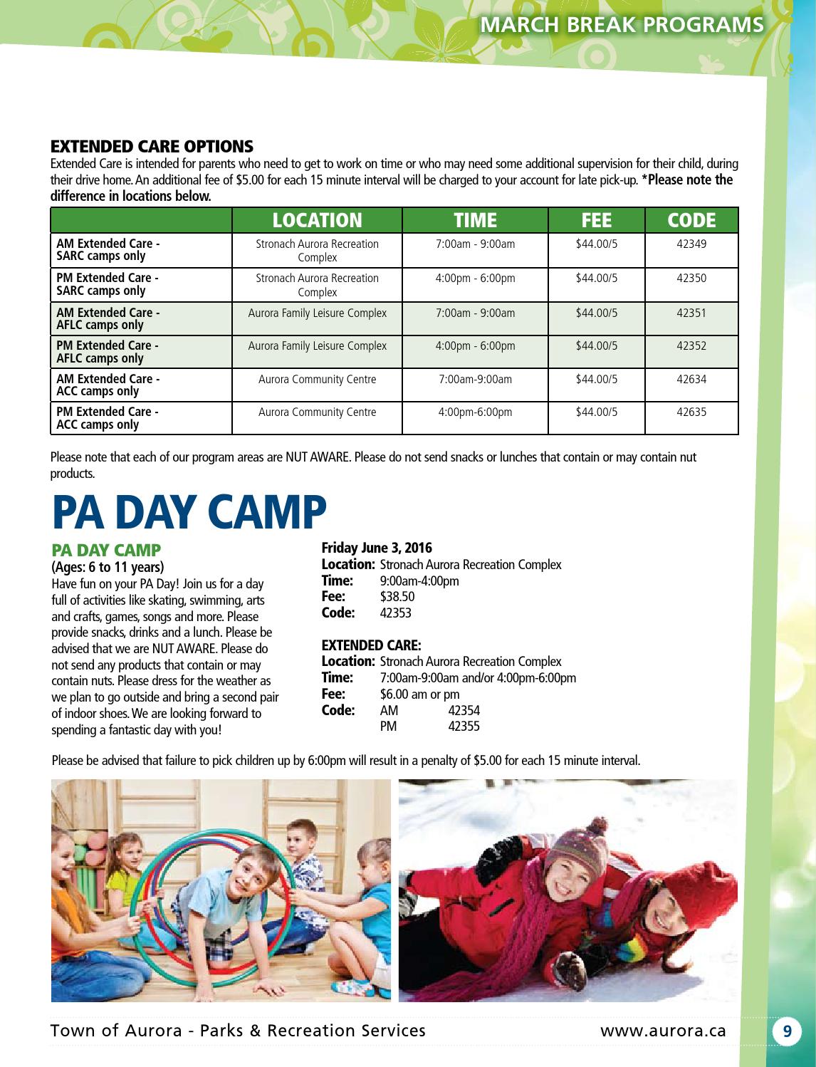 Town of Aurora Spring & Summer 2016 Program Guide by Town of Aurora - Issuu