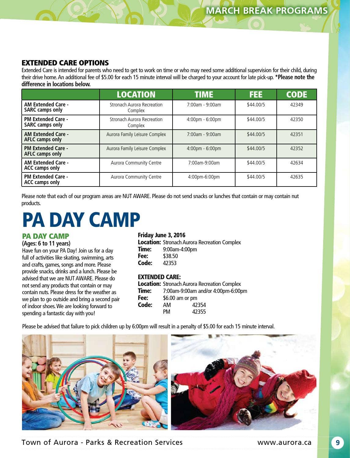 Town of Aurora Spring & Summer 2016 Program Guide by Town of Aurora - Issuu