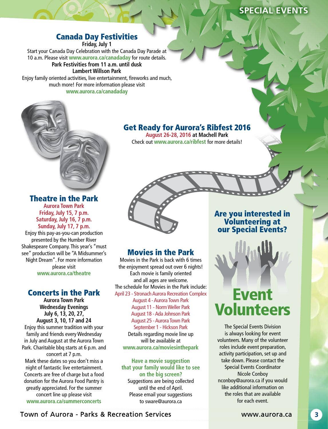 Town of Aurora Spring & Summer 2016 Program Guide by Town of Aurora - Issuu