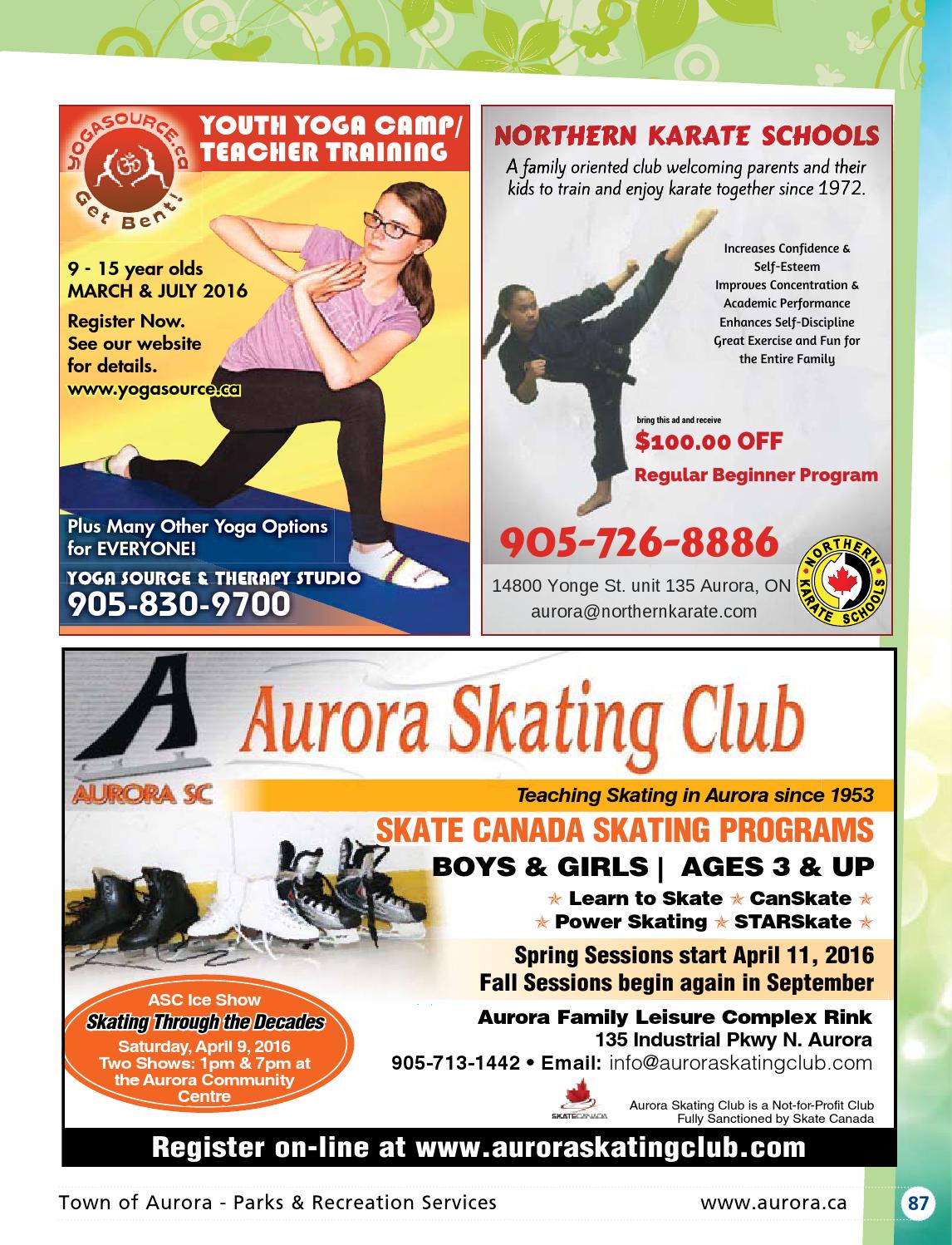 Town of Aurora Spring & Summer 2016 Program Guide by Town of Aurora - Issuu