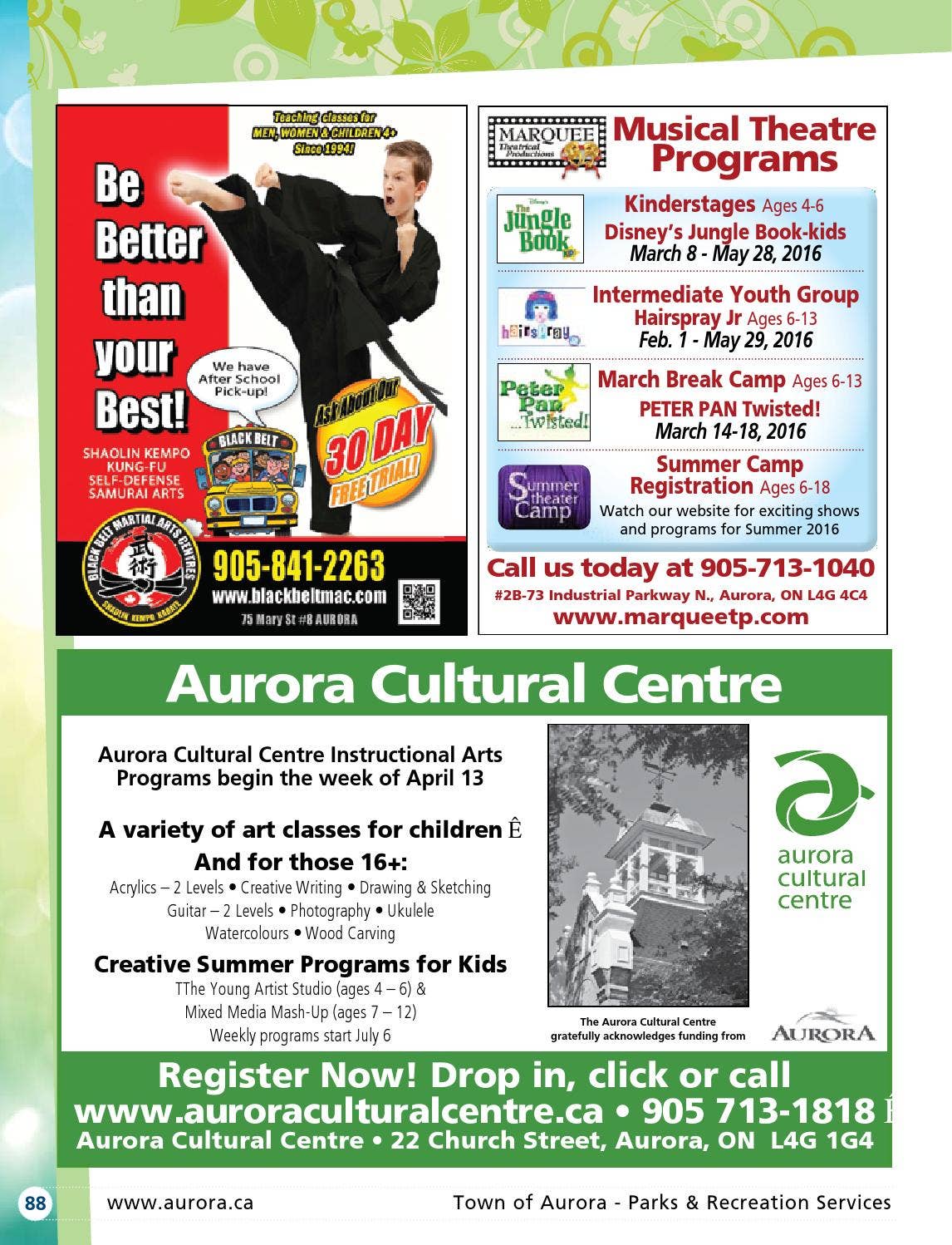 Town of Aurora Spring & Summer 2016 Program Guide by Town of Aurora - Issuu