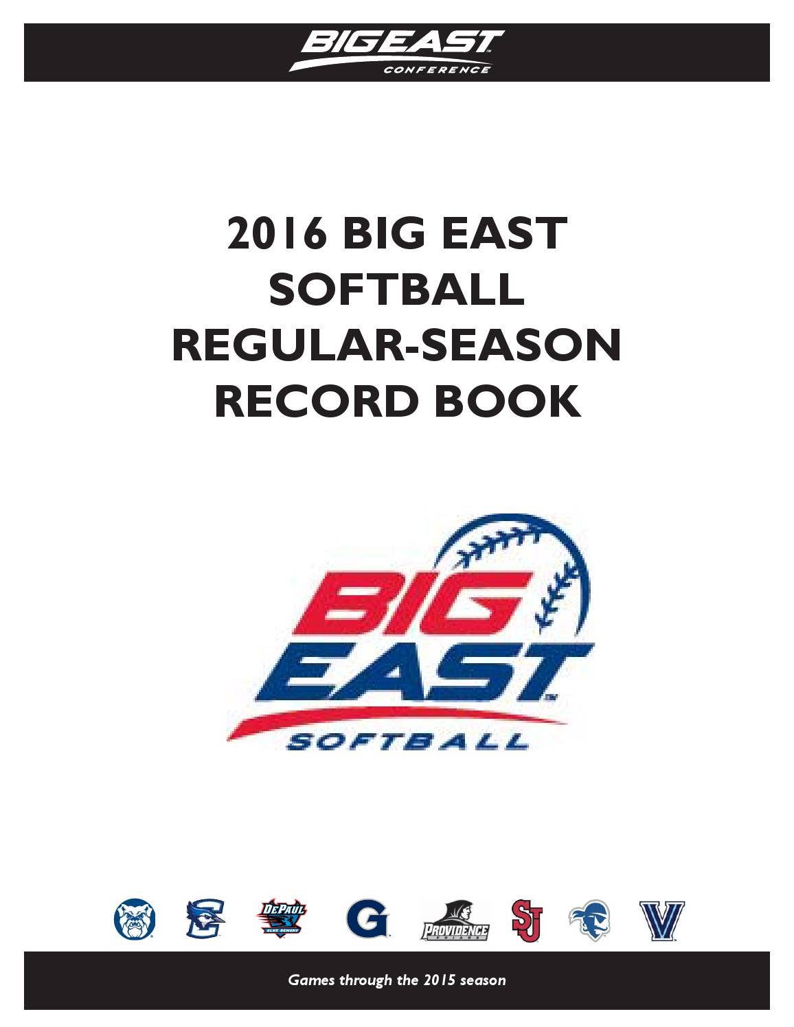 2016 Softball Record Book by BIG EAST Conference - Issuu