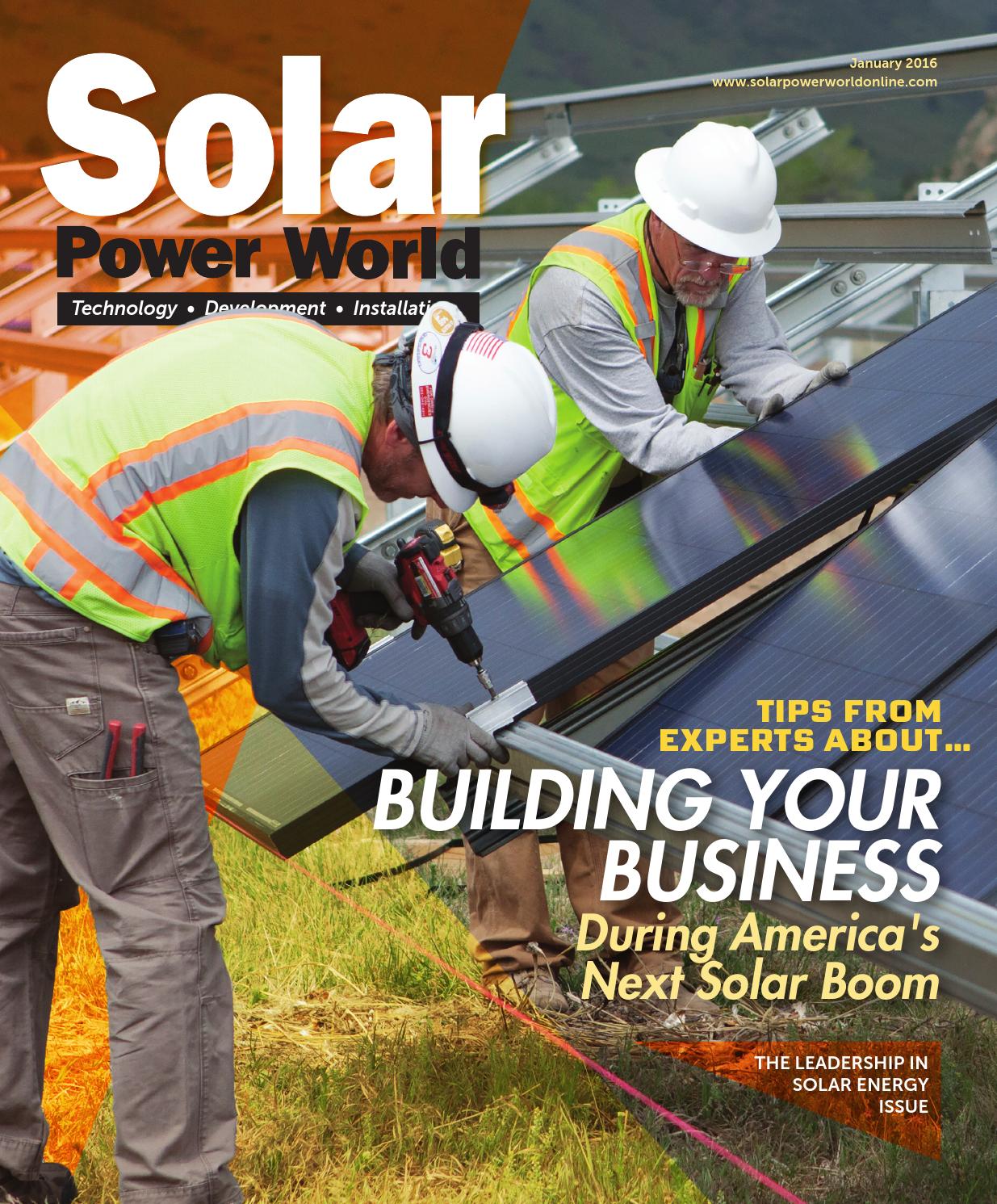 Solar Power World - JANUARY 2016 by WTWH Media LLC - Issuu