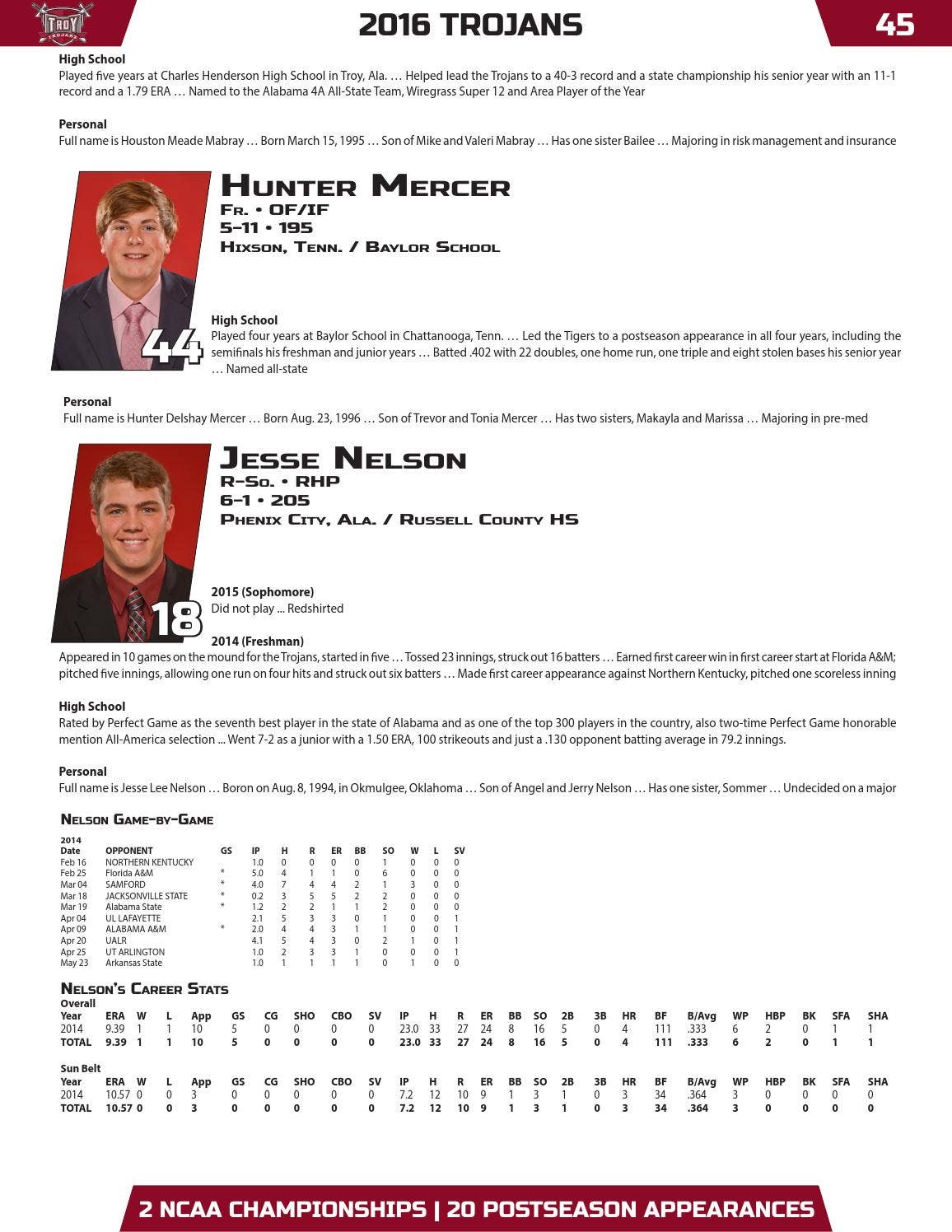 2016 Troy Baseball Media Guide by Troy University Athletics - Issuu