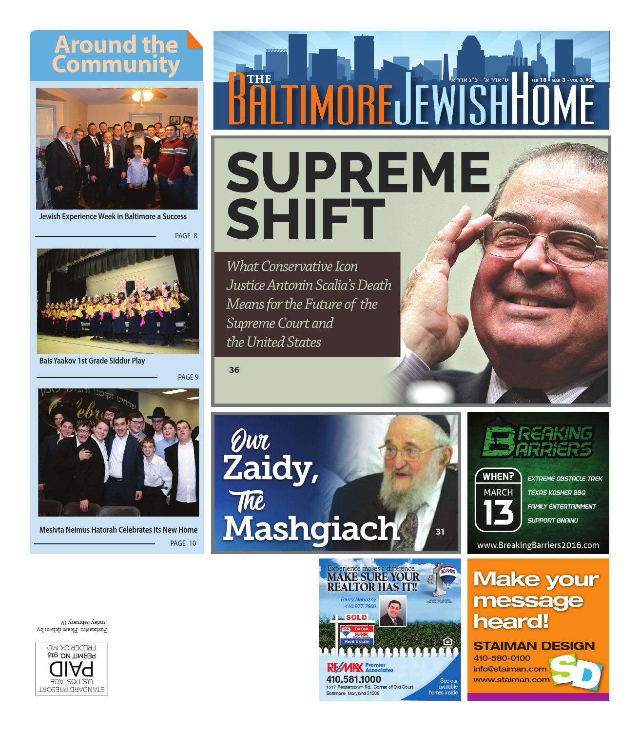 Baltimore Jewish Home - 2-18-16 by Moshe Rubin - Issuu