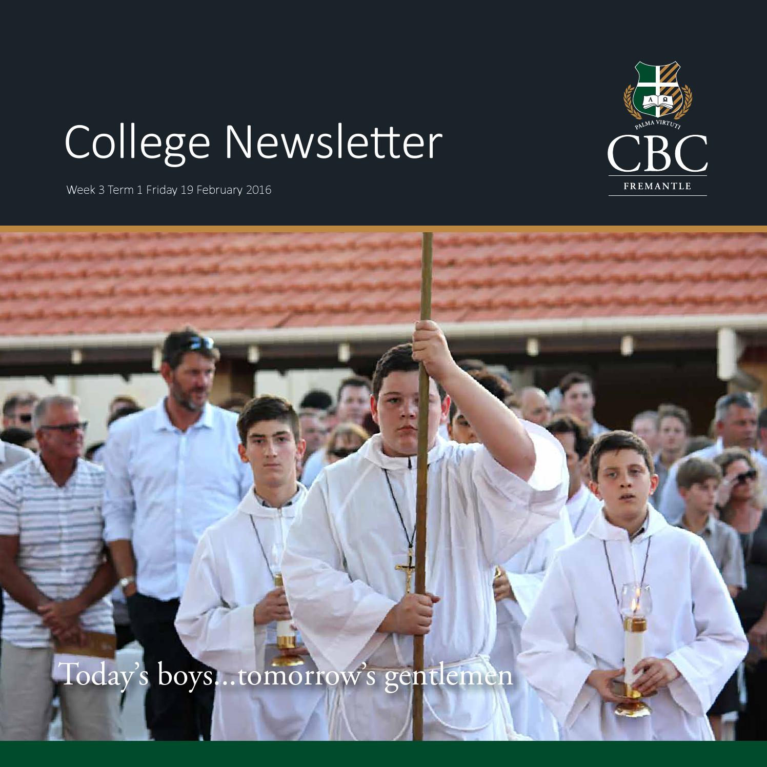 CBC Fremantle College Newsletter Week 3 term 1 2016 by CBC Fremantle ...