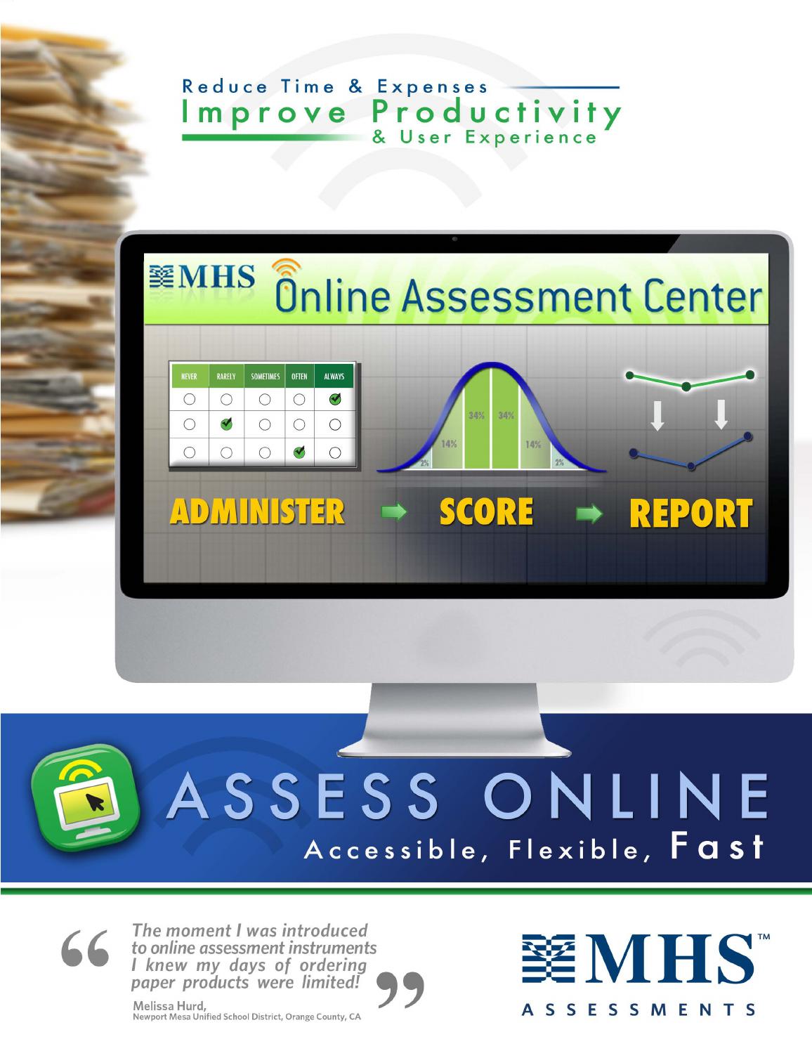 Online Assessment Center, Education by MHS Assessments - Issuu