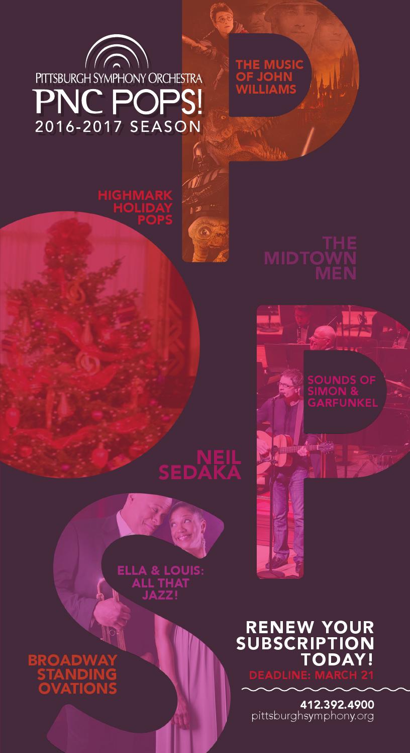 2016 2017 PNC Pops Brochure by Pittsburgh Symphony Orchestra - Issuu