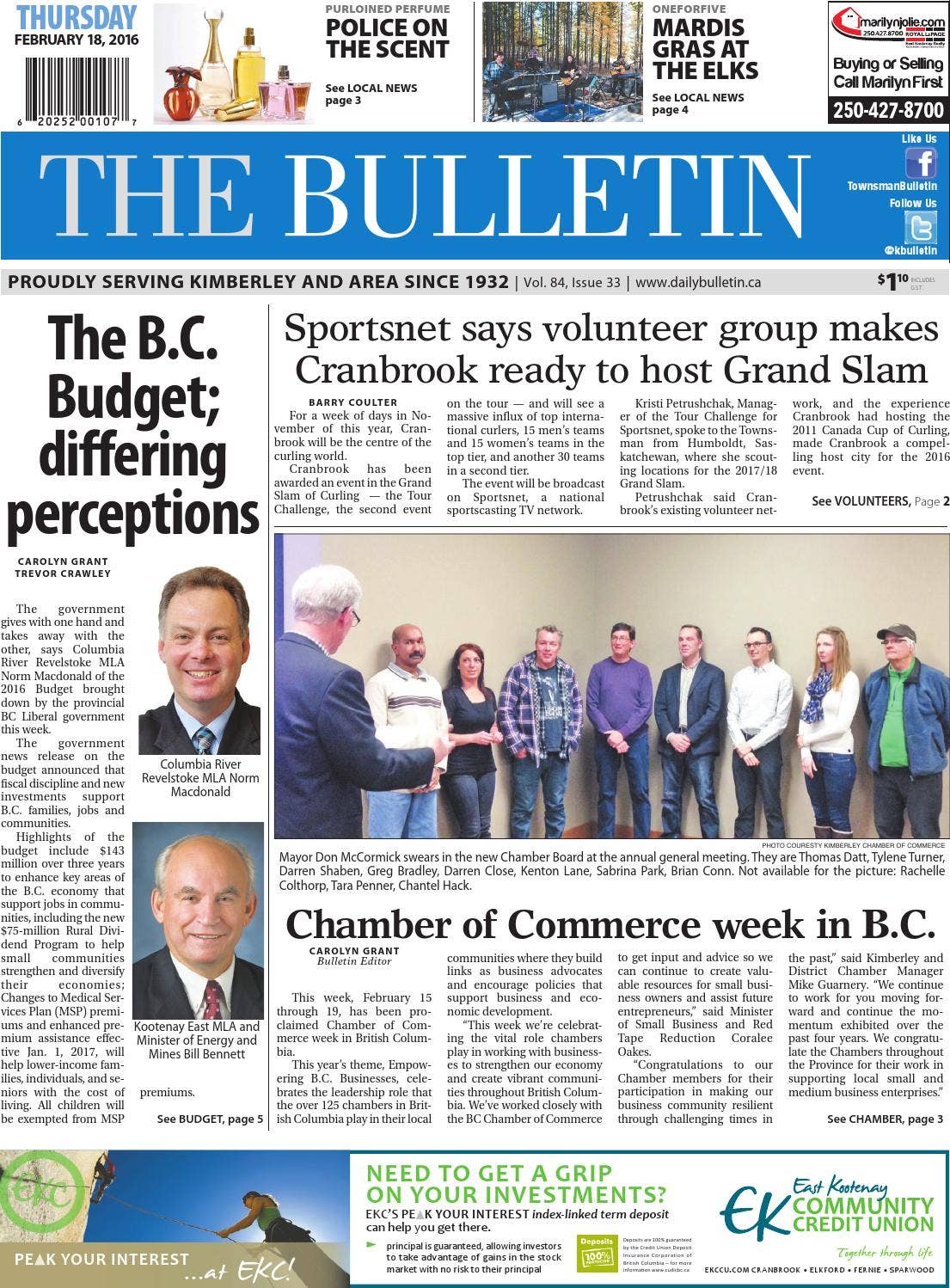 Kimberley Daily Bulletin, February 18, 2016 by Black Press Media Group ...
