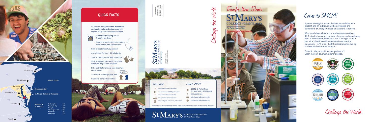 Transfer Brochure 2015 by St. Mary's College of Maryland - Issuu