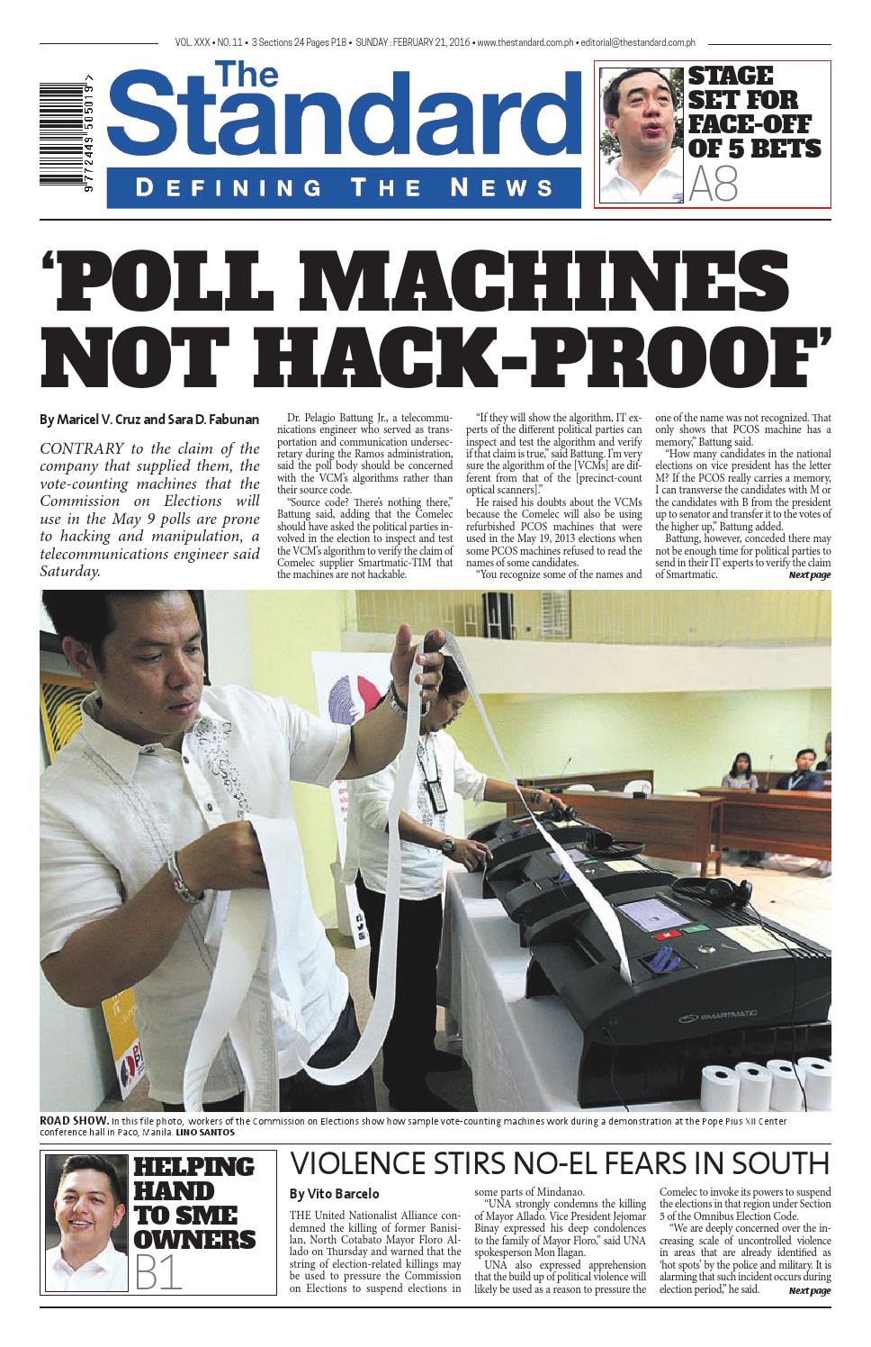 The Standard - 2016 February 21- Sunday by Manila Standard - Issuu