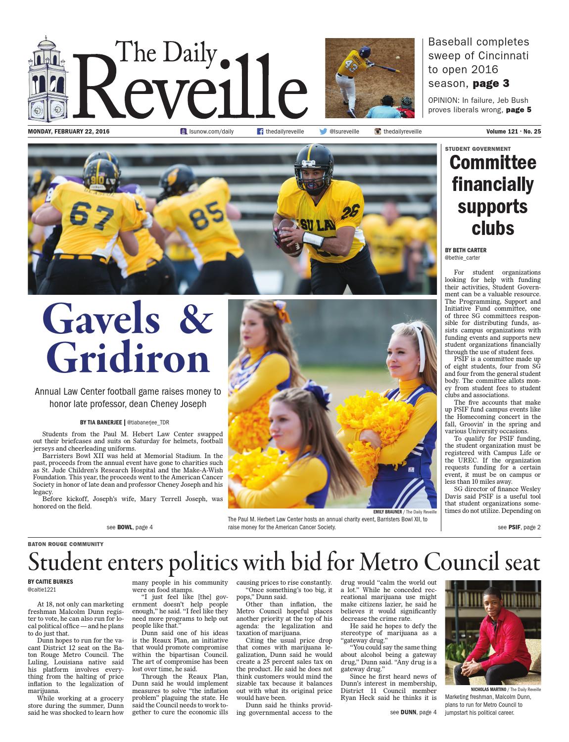 The Daily Reveille 2-22-16 by Reveille - Issuu