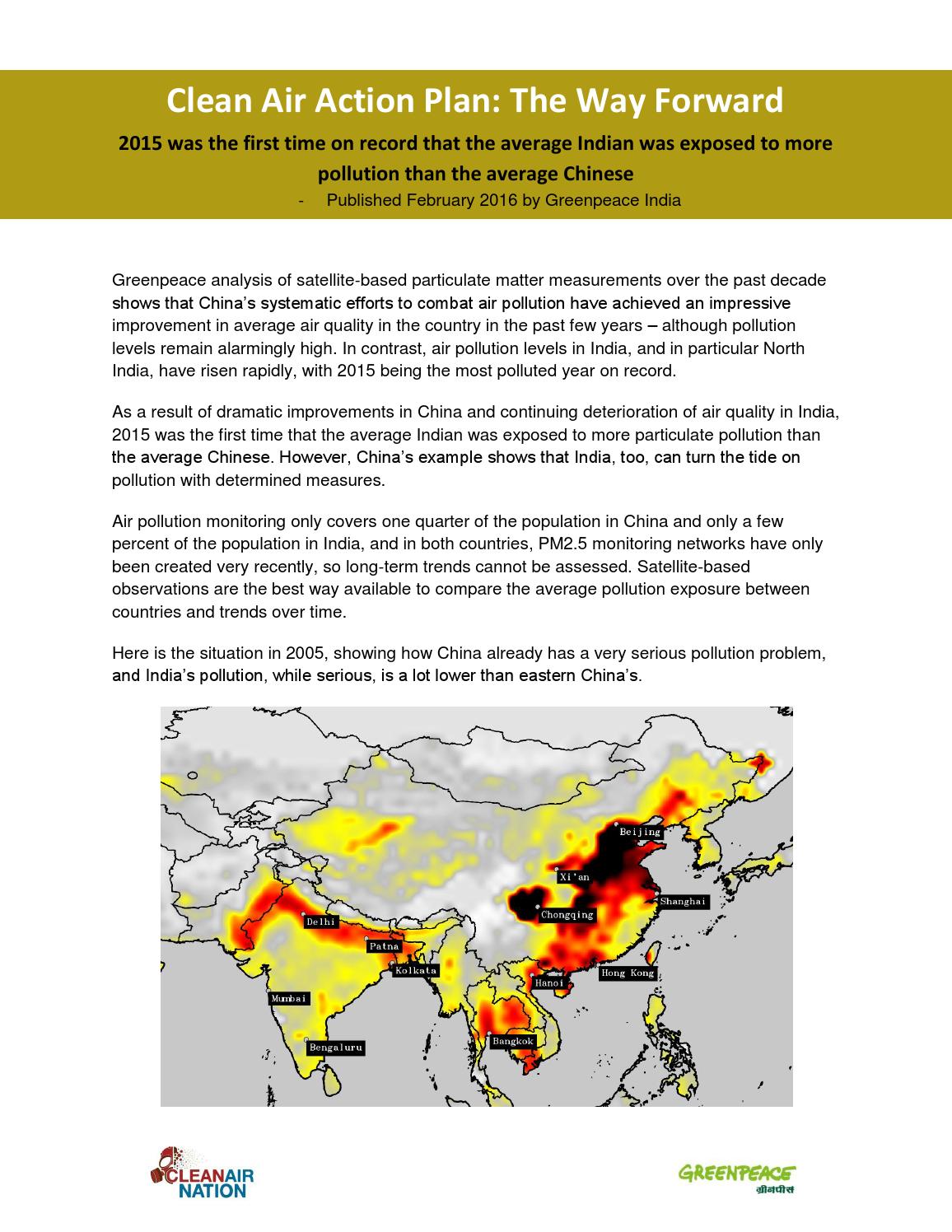Clean air action plan, the way forward by China Greenpeace - Issuu