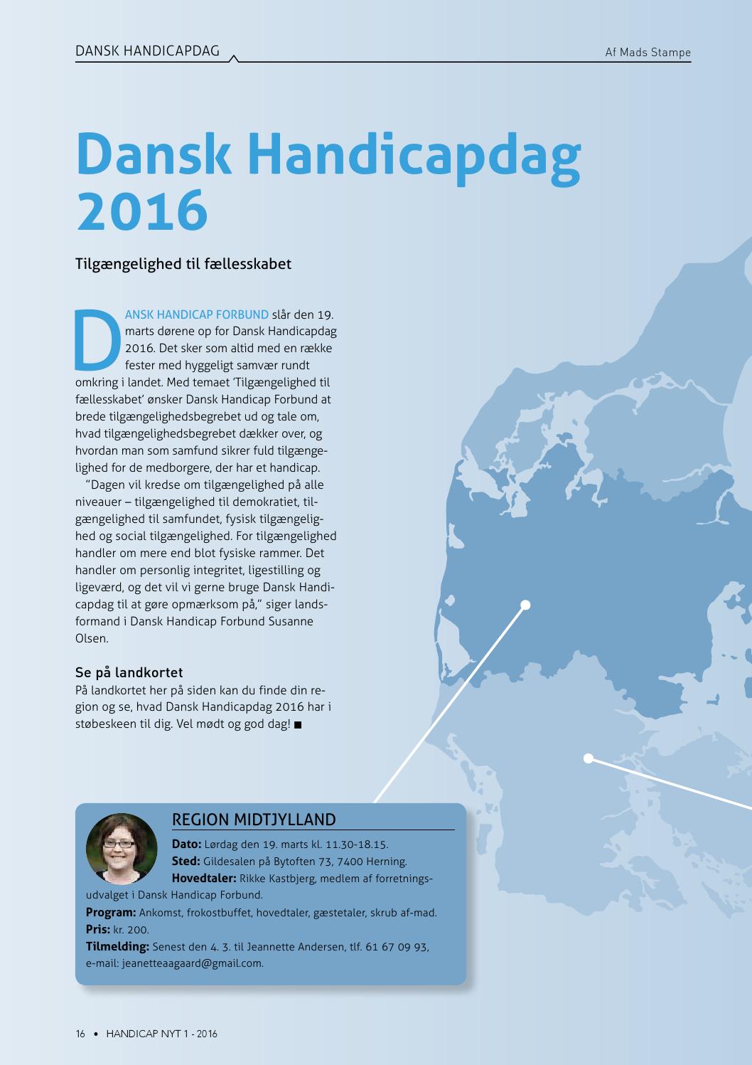 Handicap nyt nr 1 2016 by Dansk Handicap Forbund - Issuu