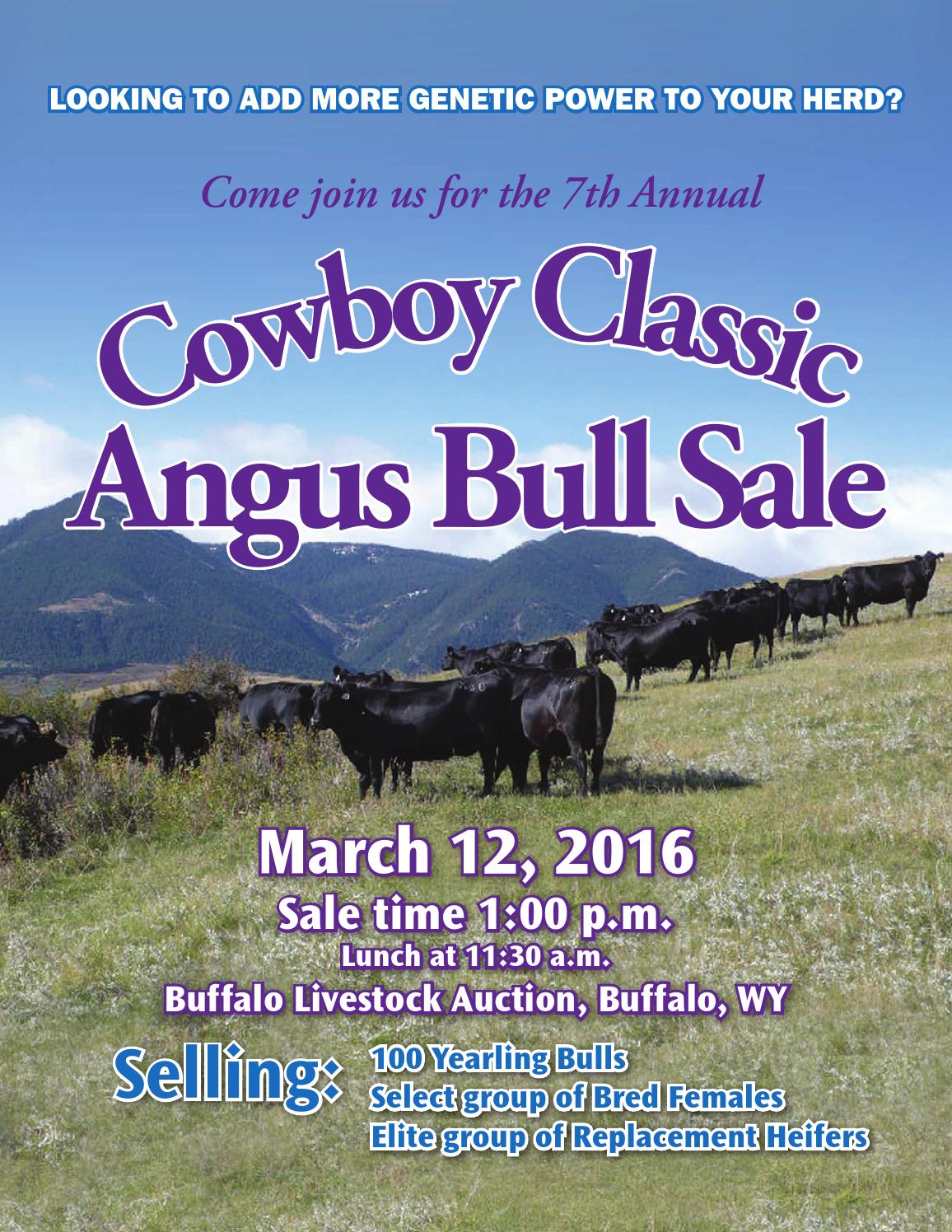 2016 Cowboy Classic Angus Bull Sale by LivestockDirect - Issuu