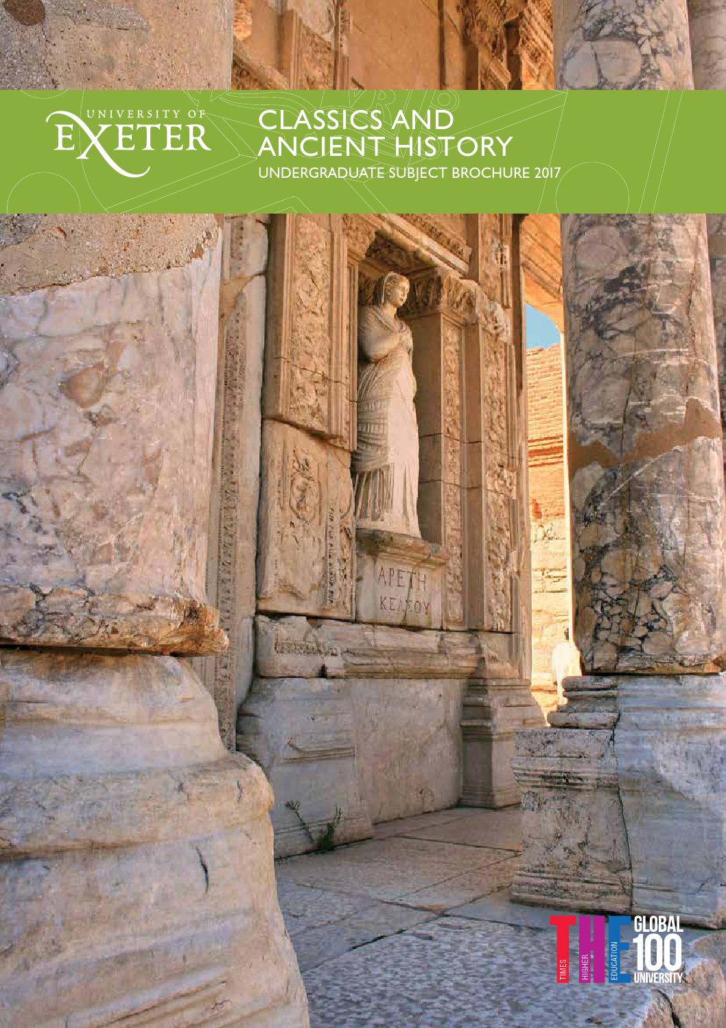 Classics and Ancient History Subject Brochure 2017 by University of ...