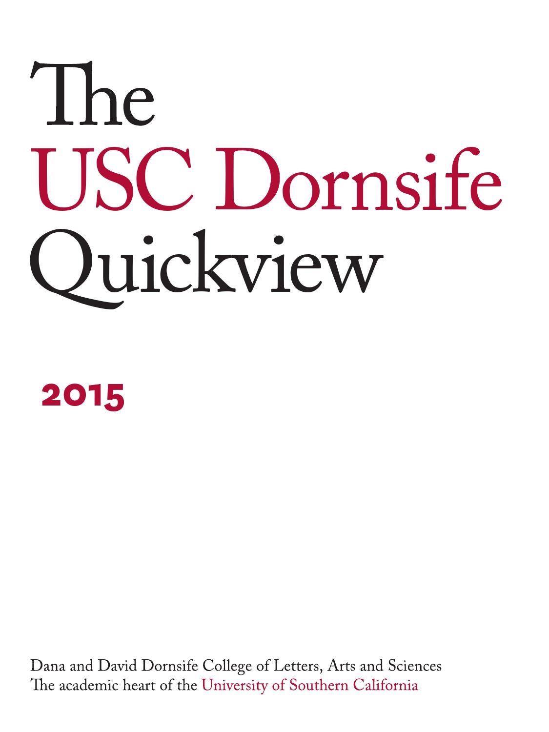 USC Dornsife Quickview 2015 by USC Dornsife Office of Communication - Issuu