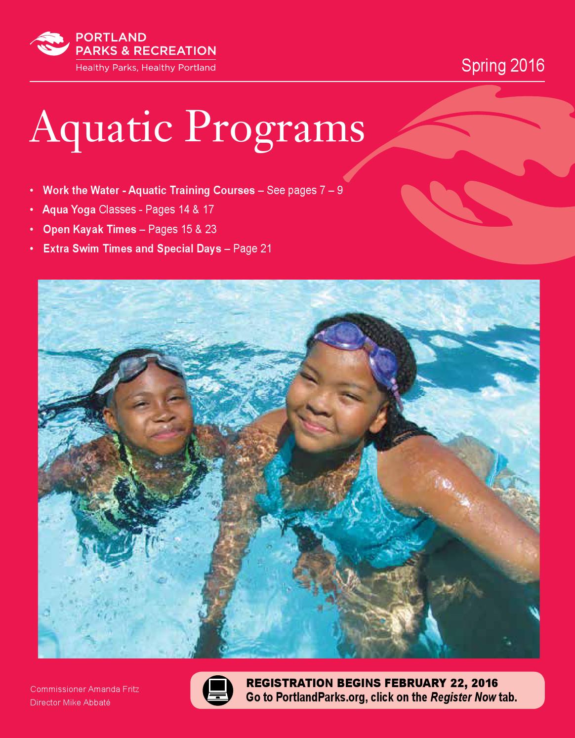 Aquatics Spring 2016 Program Guide by Portland Parks & Recreation - Issuu